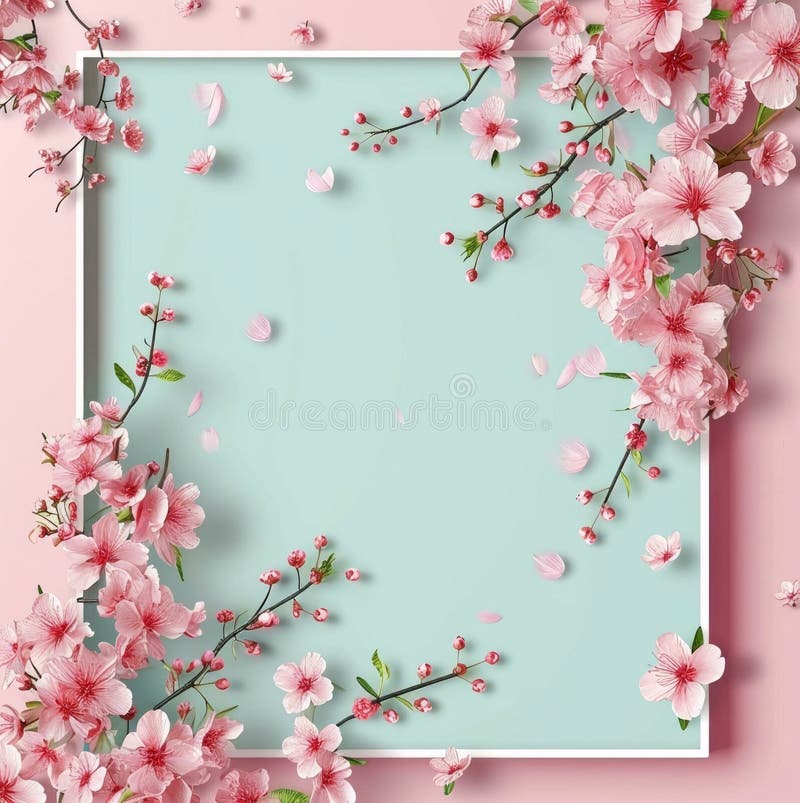 Pink Cherry Background Background Pink Cherry Blossom Stock ...