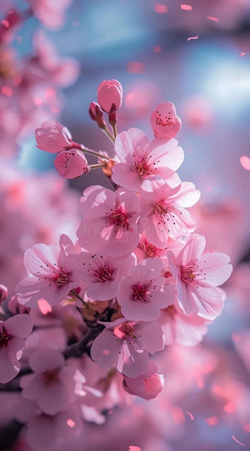 Pink Cherry Blossom in Spring Pink Cherry Blossoms Pink Cherry Blossom ...
