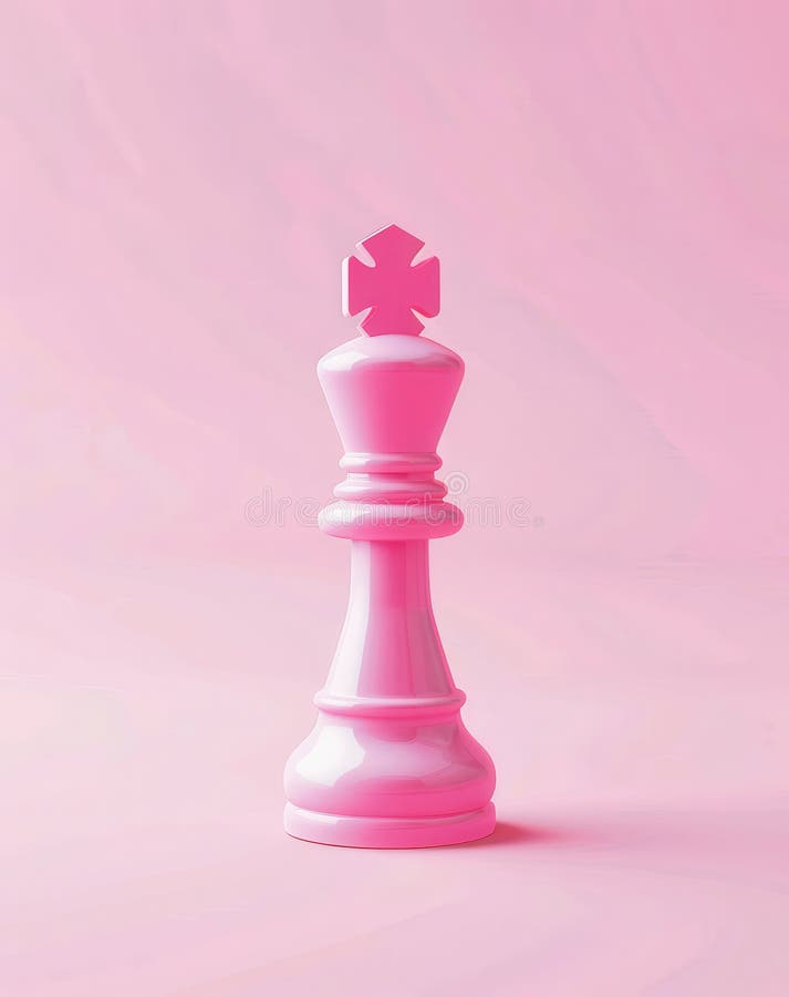 Pink Chess King on Pink Background Stock Photo - Image of playing ...