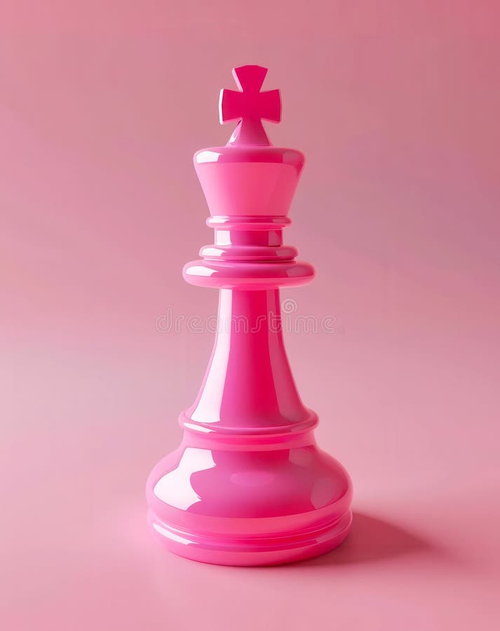 Pink Chess King on Pink Background Stock Photo - Image of game, think ...