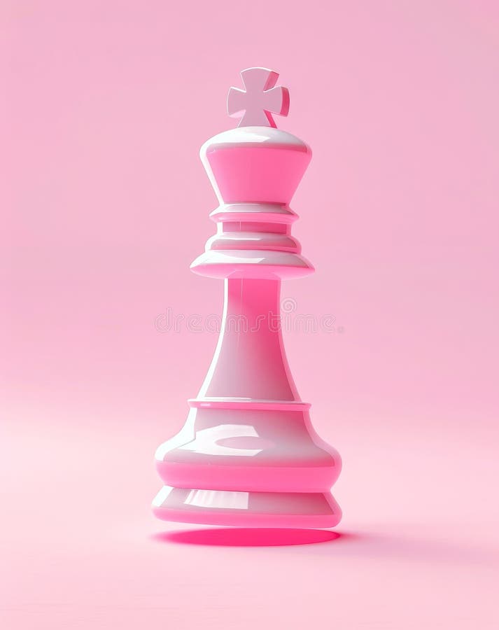 Pink Chess King on Pink Background Stock Image - Image of chess, power ...