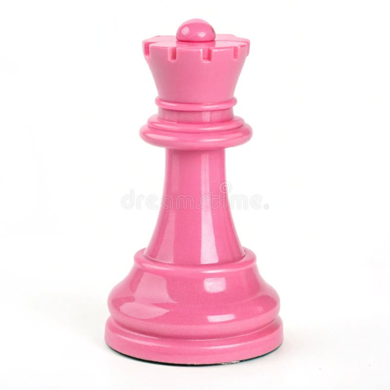 Pink Chess Piece on White Background Stock Illustration - Illustration ...