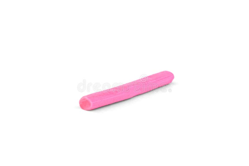 Pink Chewable Candy Sticks Isolated White Background Stock Photos ...