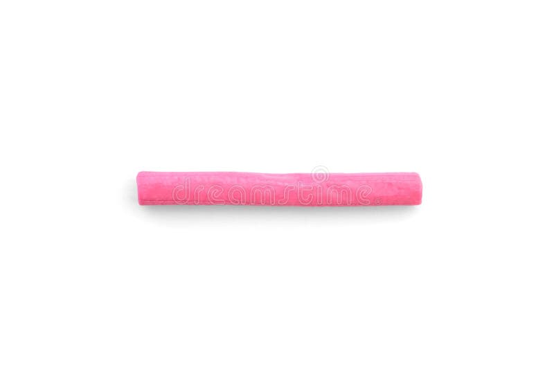 Pink Chewable Candy Sticks Isolated White Background Stock Photos ...