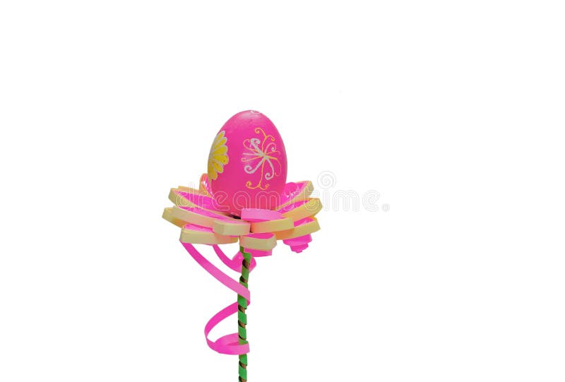 Chicken Egg on a Stand for Easter on a White Background Stock Photo ...