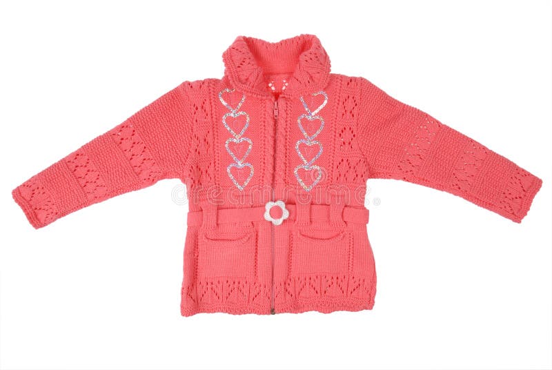 Pink Children Knitted Jacket Stock Photo - Image of wool, sweater: 23905758