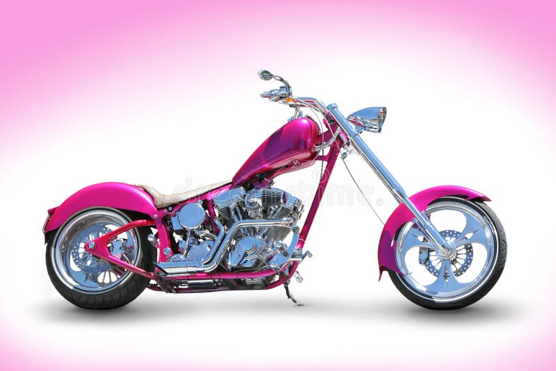 Pink chopper editorial stock image. Image of riders, vehicle - 7636894