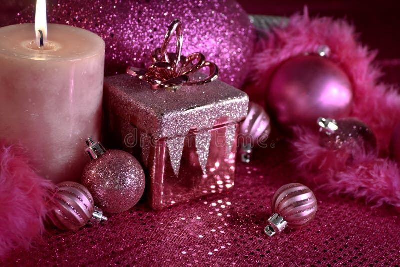 Pink Christmas stock image. Image of memories, decorate - 37750519