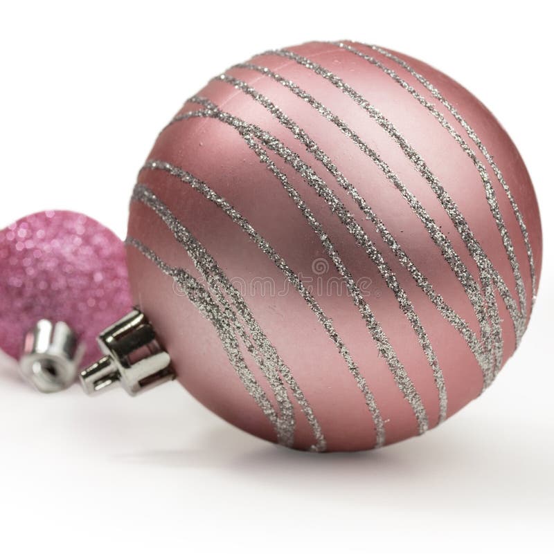 Pink christmas baubles stock photo. Image of traditional - 75095684