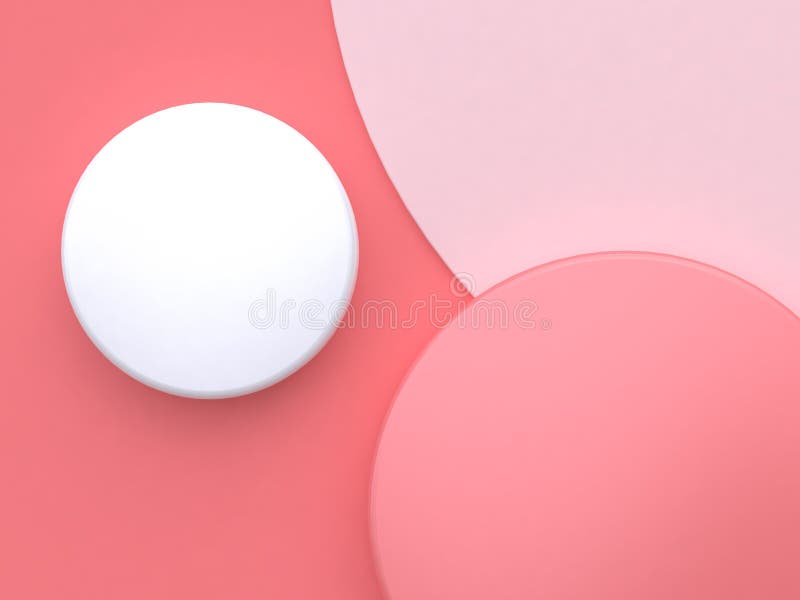 Pink Circle Corner Pink Background Abstract 3d Render Stock ...