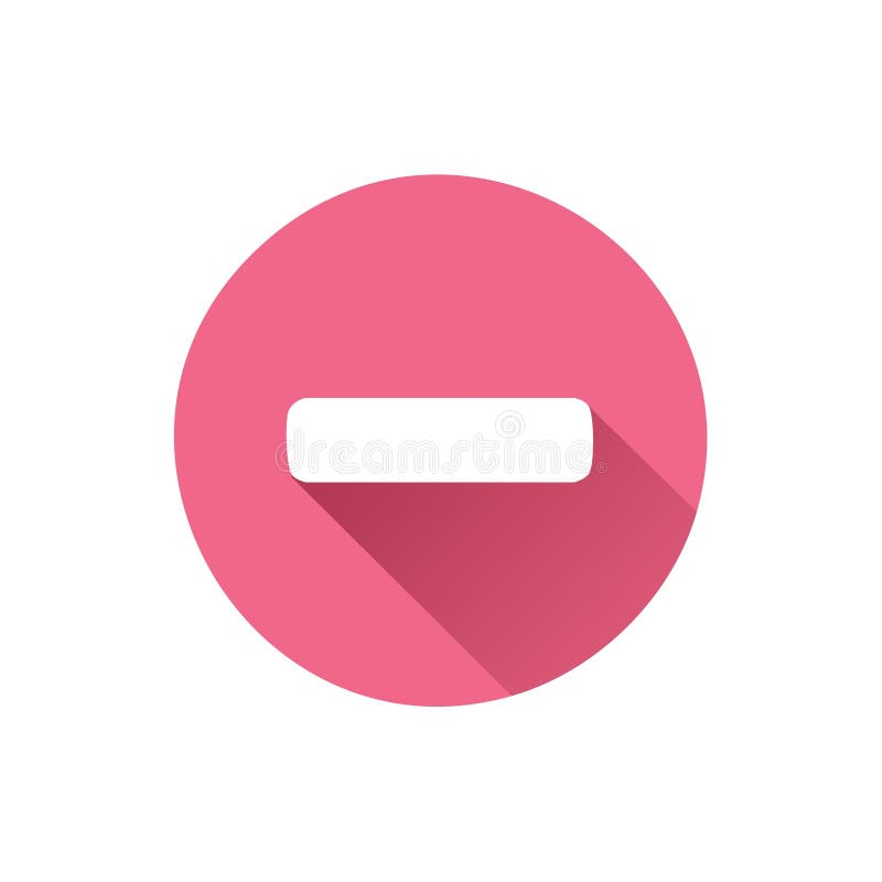 Pink Circle Icon Illustrating Subtraction or Remove Operation Symbol ...