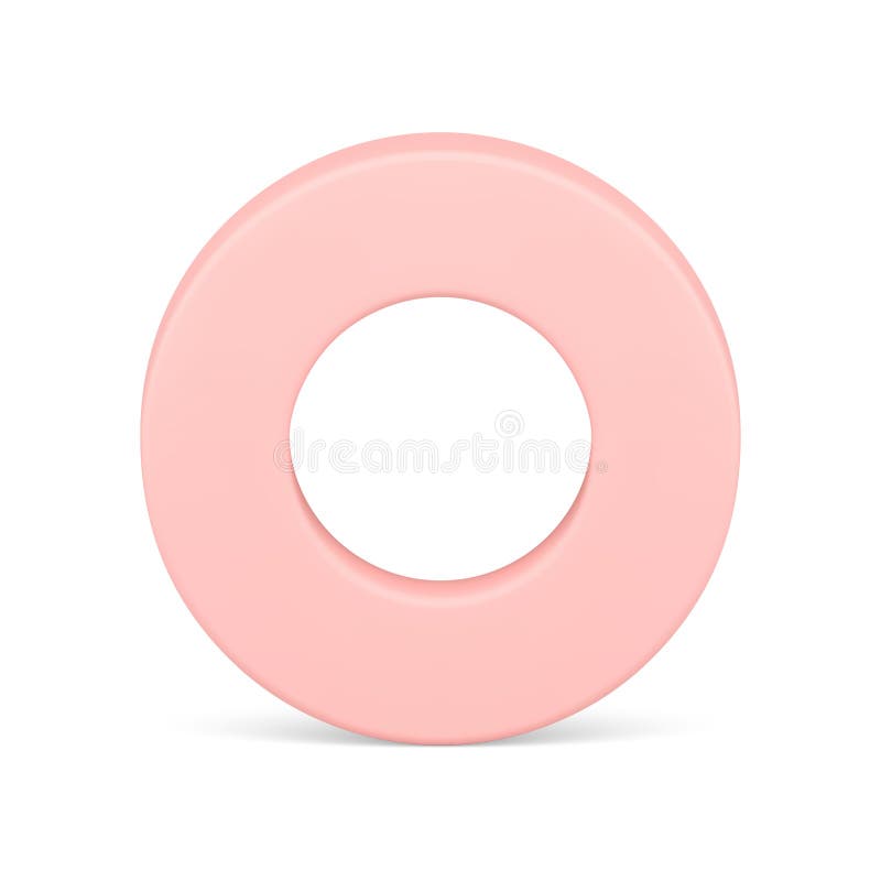 Pink Circle Minimalist Ring Frame Decorative Vertical Form Design ...