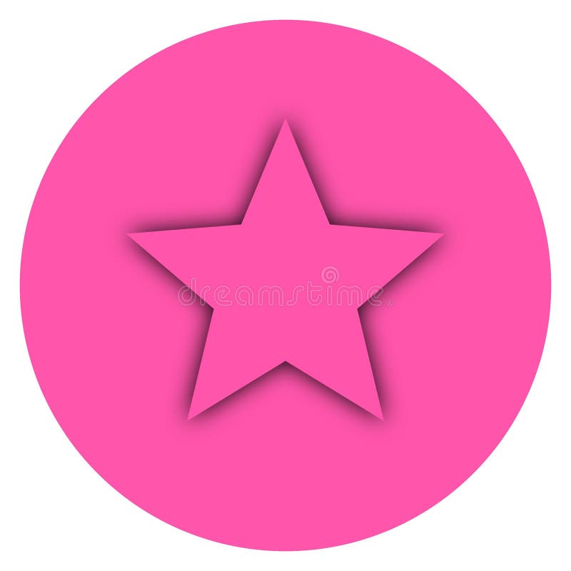 Pink Circle Shape Label for Website Graphics Stock Illustration ...