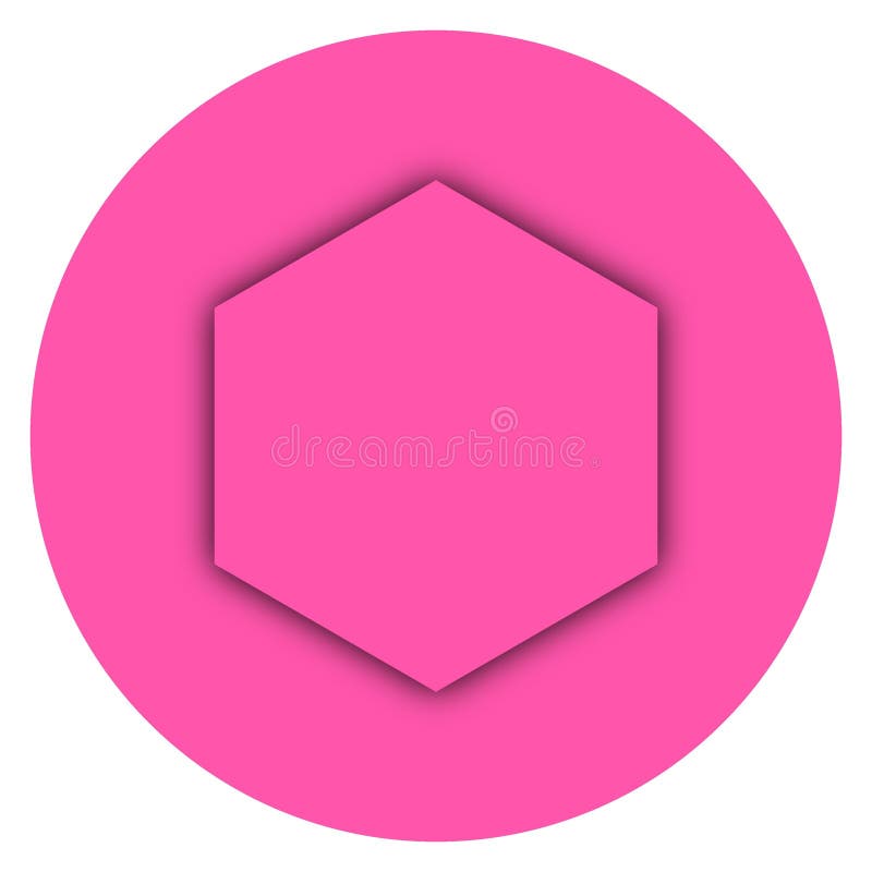 Pink Circle Shape Label for Website Graphics Stock Illustration ...