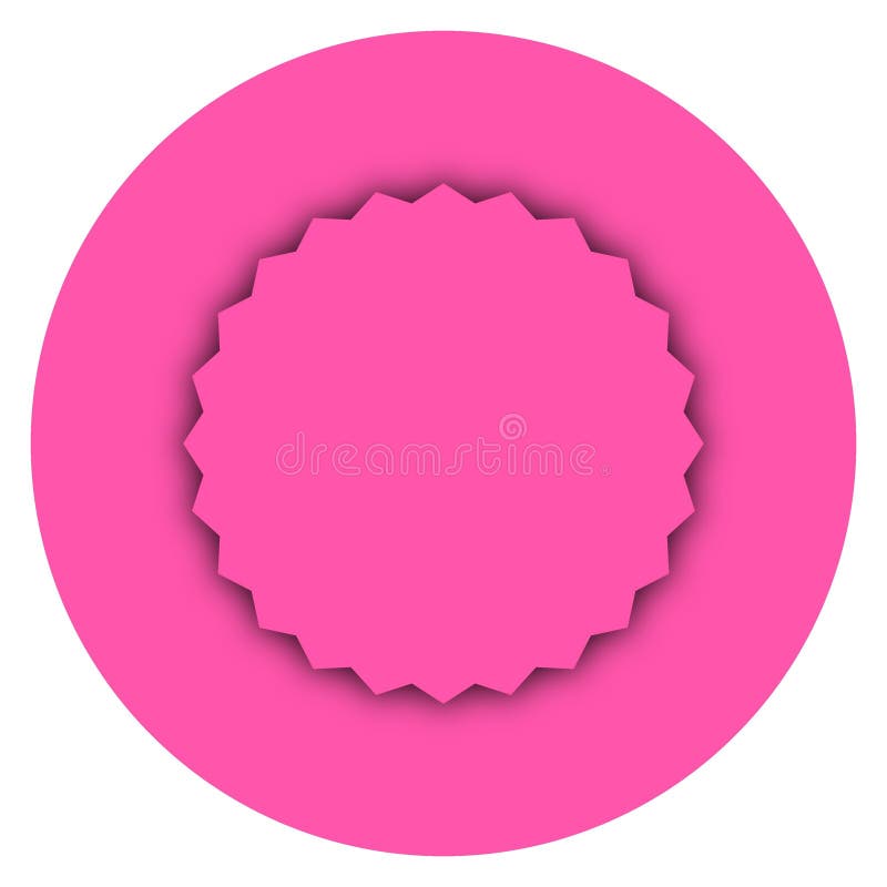 Pink Circle Shape Label for Website Graphics Stock Photo - Image of ...