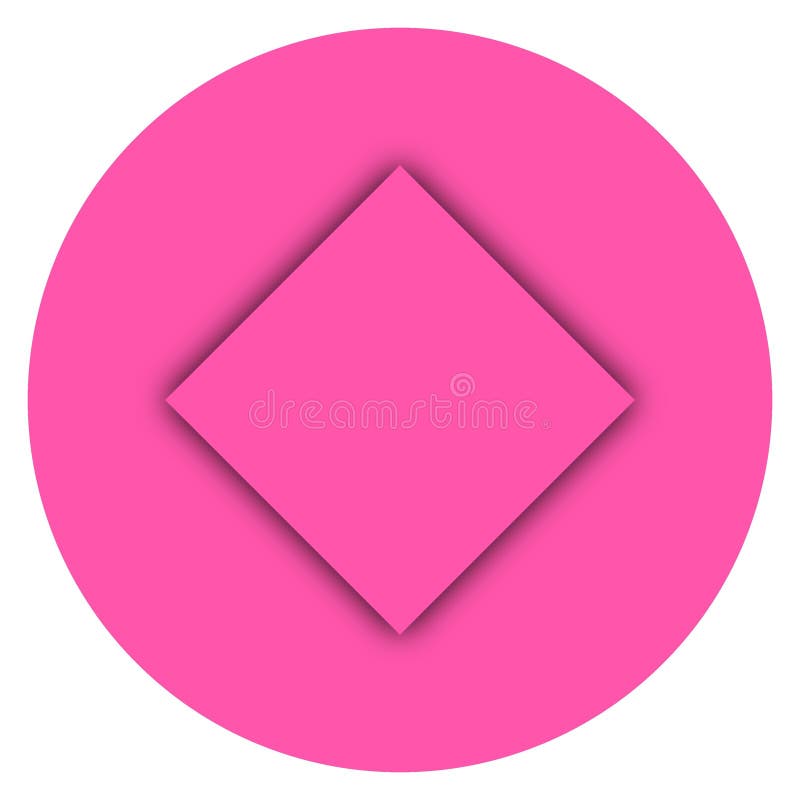 Pink Circle Shape Label for Website Graphics Stock Illustration ...