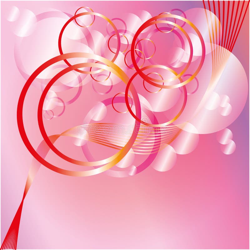 Pink Circles Background In Glamour Style Stock Vector - Illustration of ...