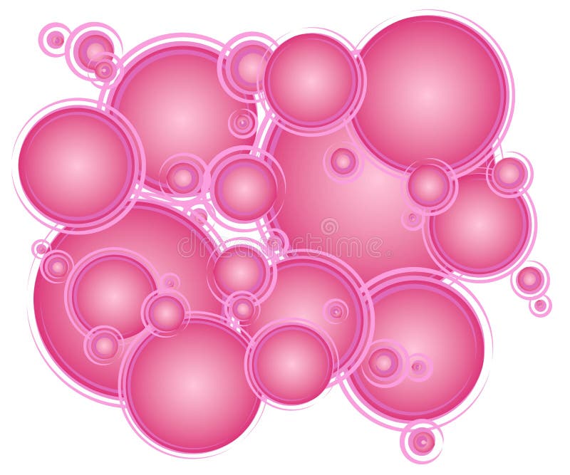 Pink Bubbles Design Elements Stock Illustration - Illustration of clean ...
