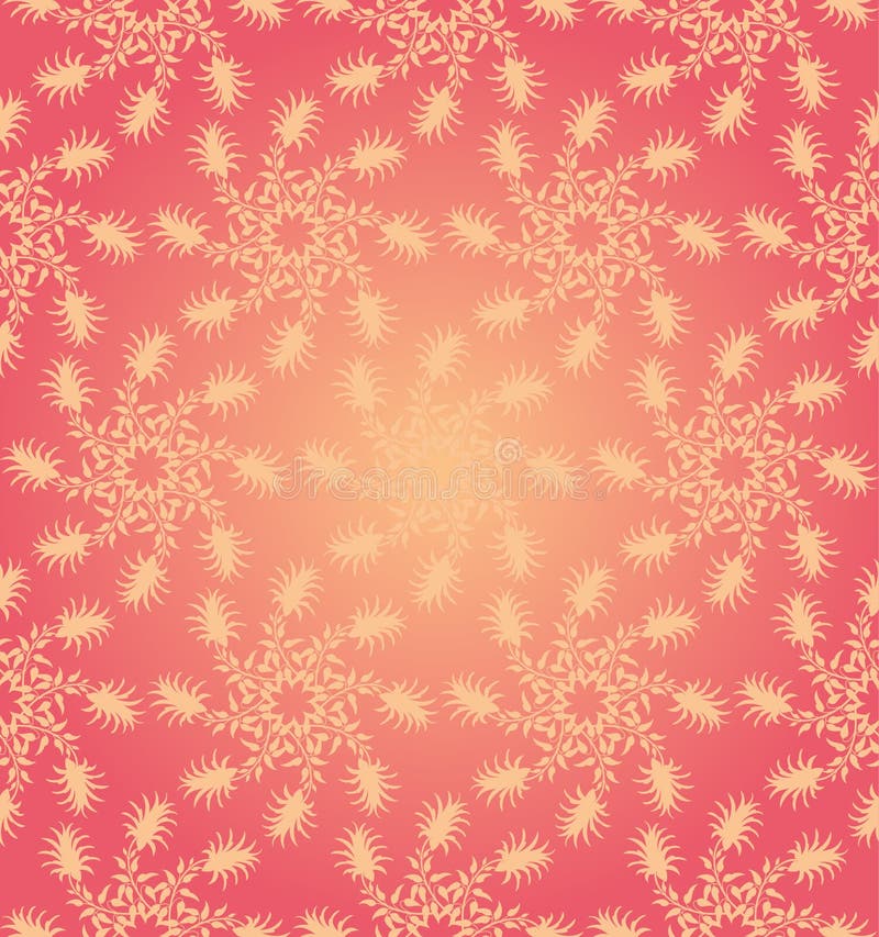 Pink Circular Floral Seamless Pattern Stock Vector - Illustration of ...