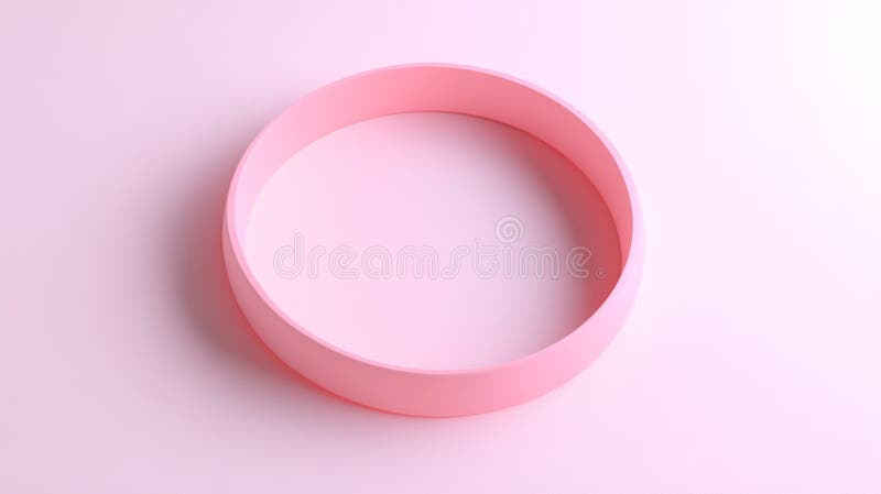 Pink Circular Form on Pink Background Minimalist Design Stock ...