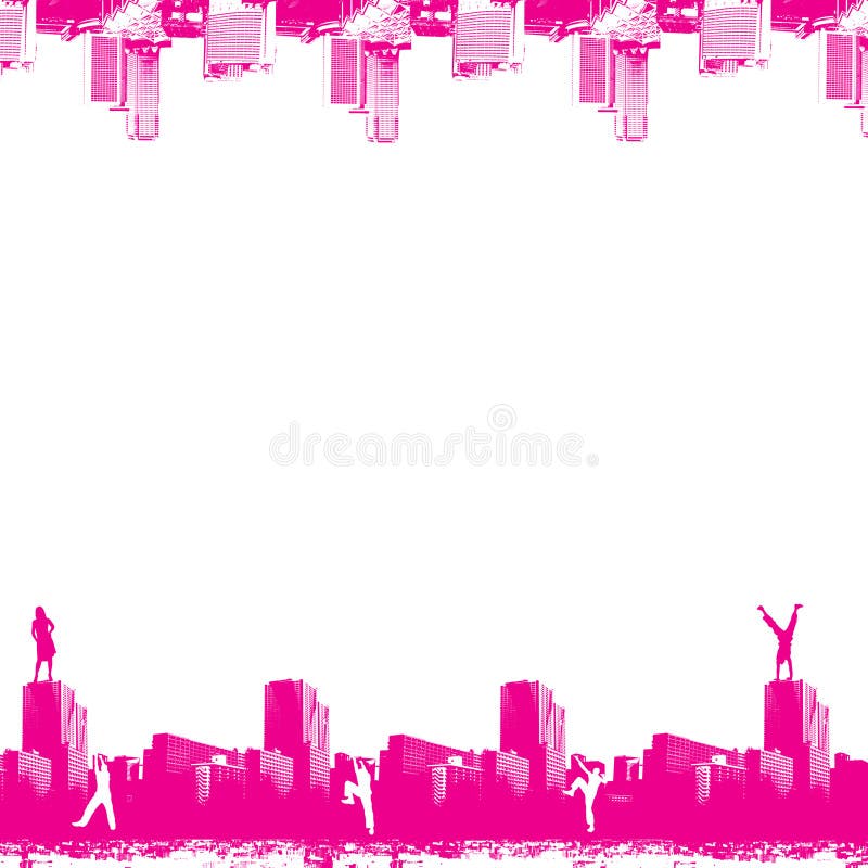 Pink City stock illustration. Illustration of dance, front - 6445761