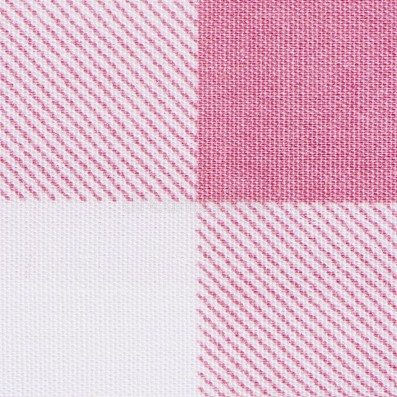 Pink Classic Checkered Fabric. Stock Image - Image of heckered, cotton ...