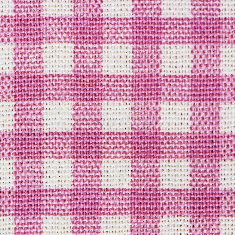 Pink Classic Checkered Fabric. Stock Photo - Image of fabric, gingham ...