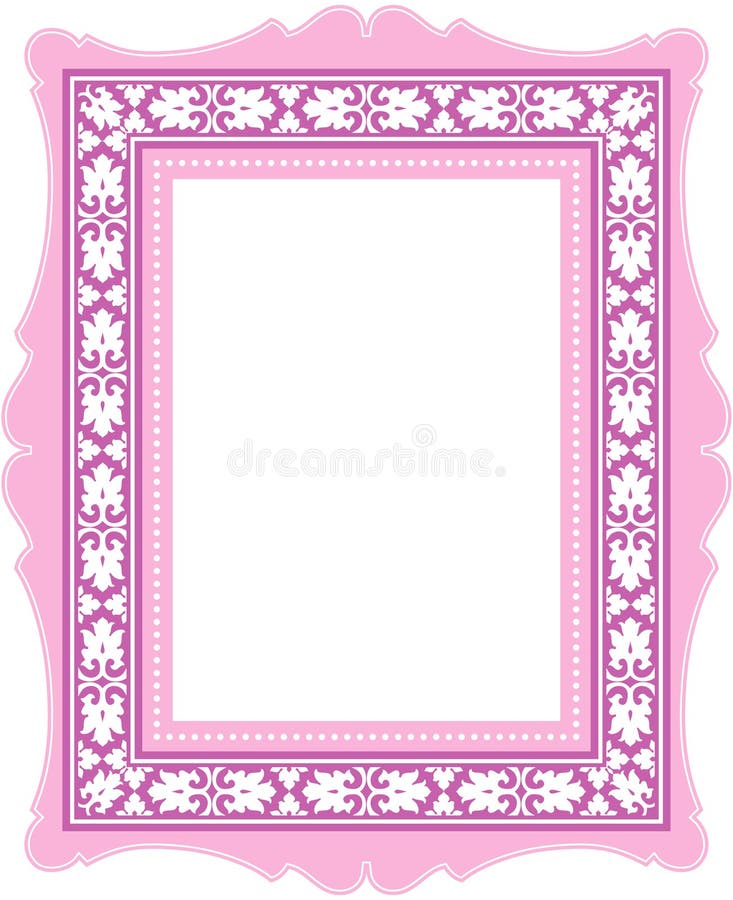 Pink Classic Frame stock illustration. Illustration of artwork - 18357463