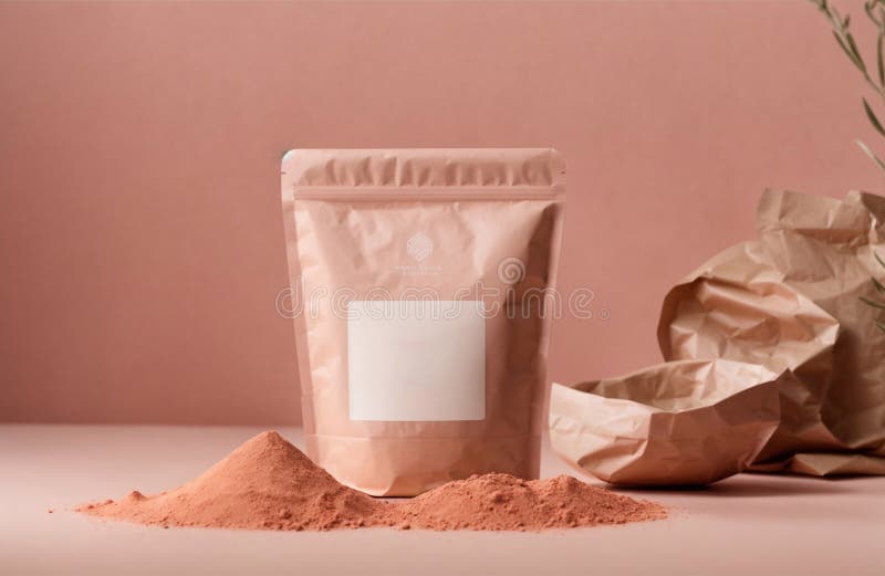 Pink Clay in Modern Packaging for Masks. Stock Illustration ...