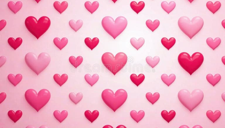 Pink Clip Art Hearts, Repeating Pattern Seamless Background , Design ...