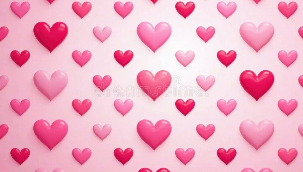 Pink Clip Art Hearts, Repeating Pattern Seamless Background , Design ...