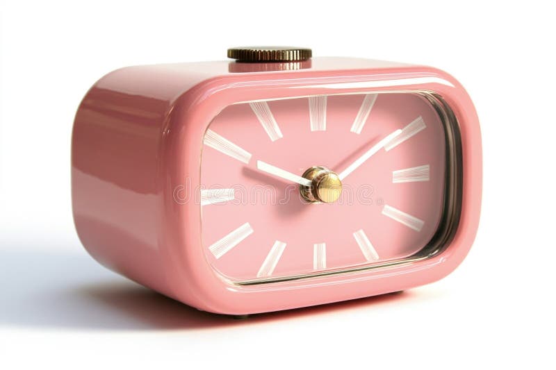 A Pink Clock Sits on a Table, Providing a Pop of Color and ...