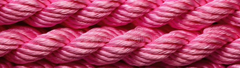 Pink Close Up Very Detailed Pattern of Ropes Panoramic Banner ...