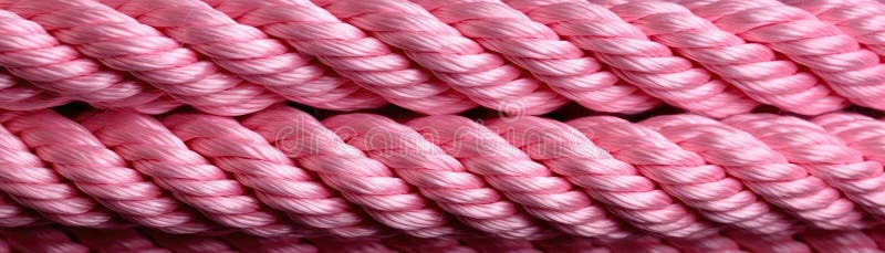 Pink Close Up Very Detailed Pattern of Ropes Panoramic Banner ...