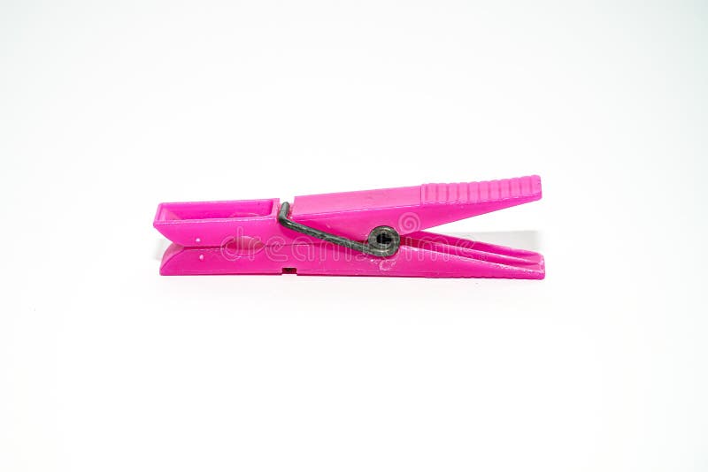 Pink Cloth Clipper Isolated on a White Background Stock Photo - Image ...