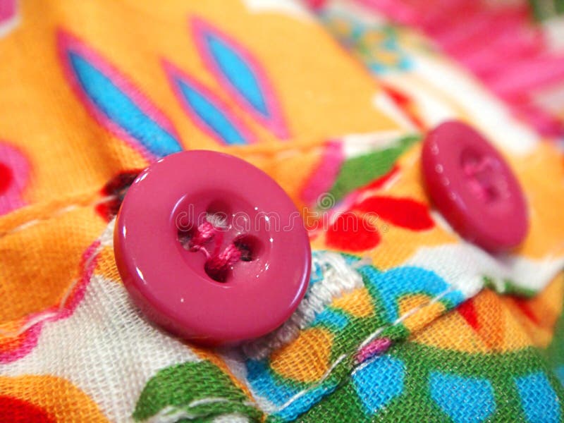 Pink Clothes Button stock photo. Image of fabric, holes - 9168992
