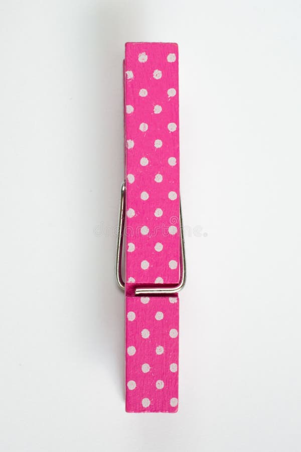 Pink Clothes Pin with Fun Patterns Top View Stock Image - Image of ...