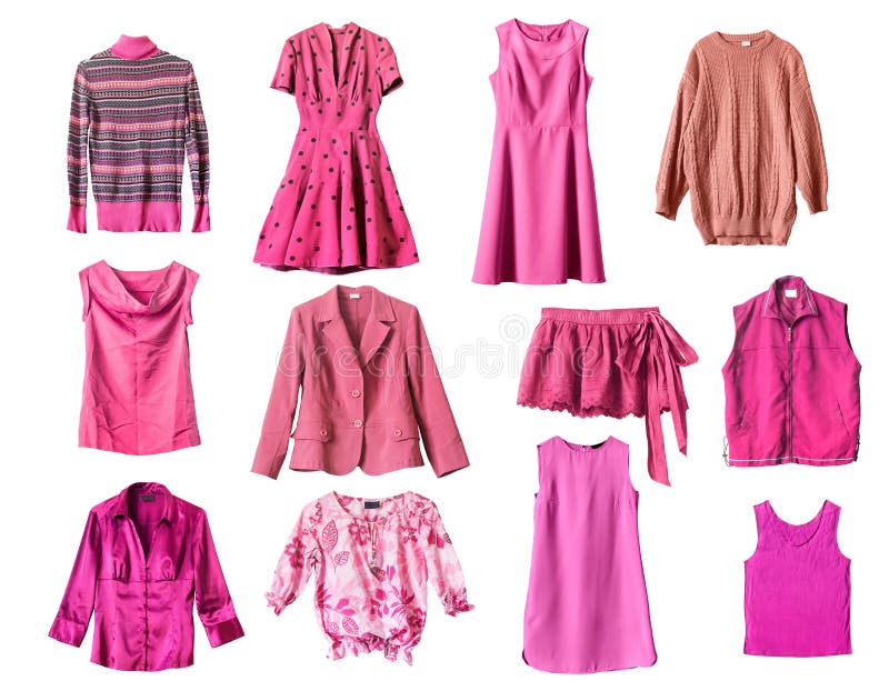 Pink clothes isolated stock photo. Image of fashionable - 98067142