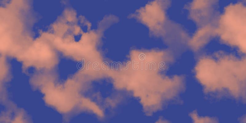 Two Clouds in Blue Sky Background Texture. Seamless Transition Stock ...