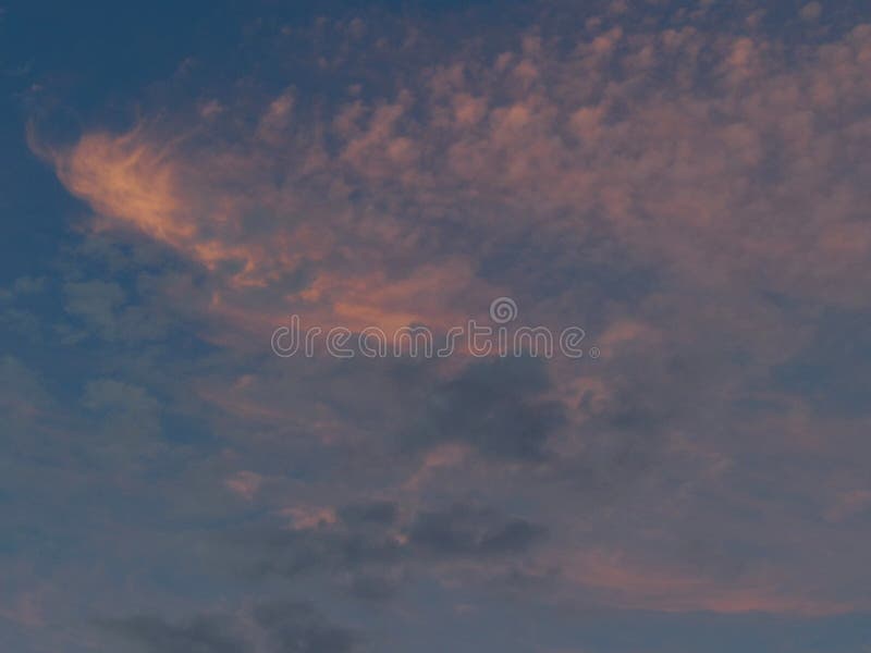 Pink Clouds and Blue Sky stock image. Image of peaceful - 153962759