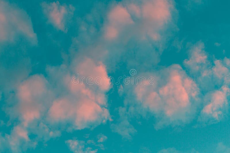 Pink clouds and blue sky stock image. Image of cloud - 159132283