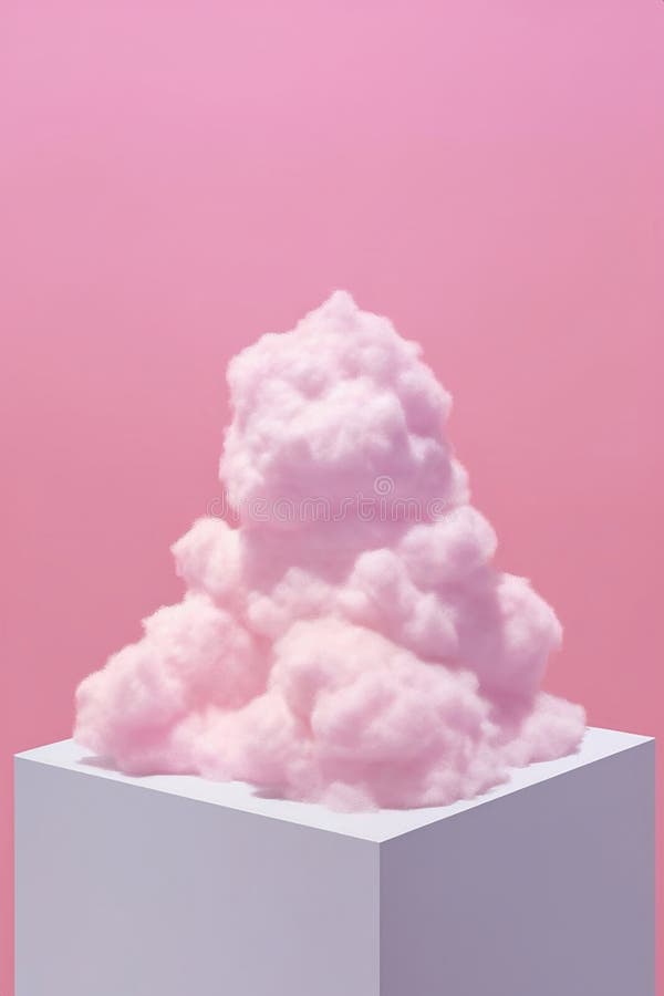 White Clouds Float Pink Background Airy Concept Stock Photos - Free ...
