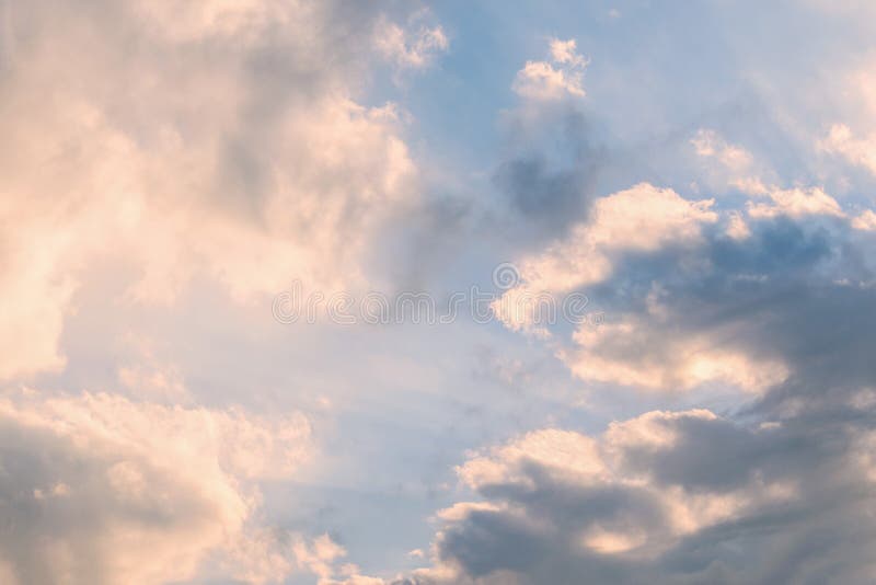 Pink Clouds in the Morning Sky Stock Image - Image of calm, beautiful ...