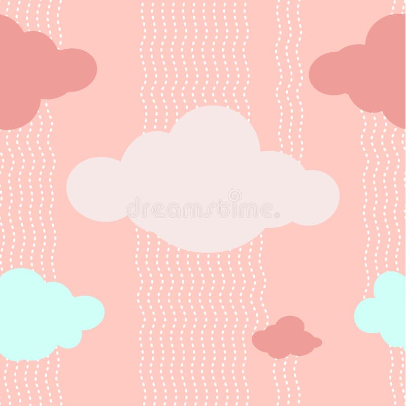 Pink Clouds Pattern Background Stock Vector - Illustration of bright ...