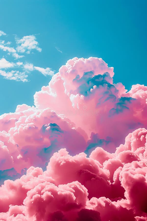 Pink clouds in the sky stock image. Image of pink, wallpaper - 316128225