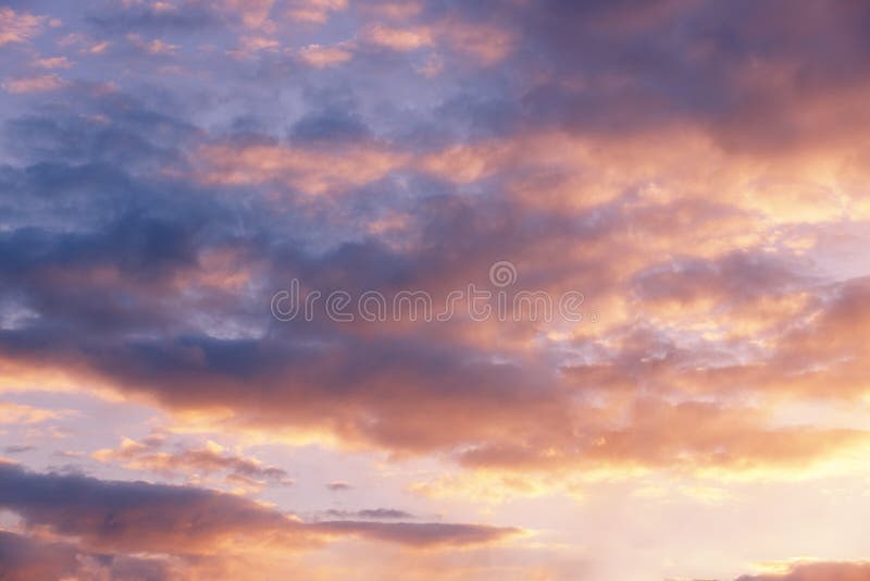 Pink Clouds at Sunset, Evening Sky, Beautiful Background Stock Photo ...