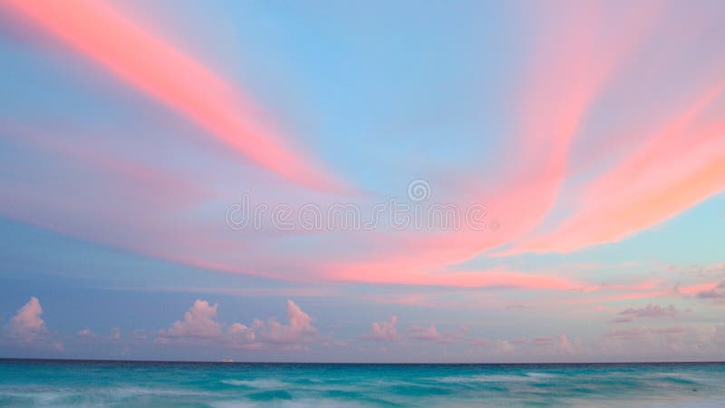 Pink Clouds at Sunset stock photo. Image of landscape - 87565366