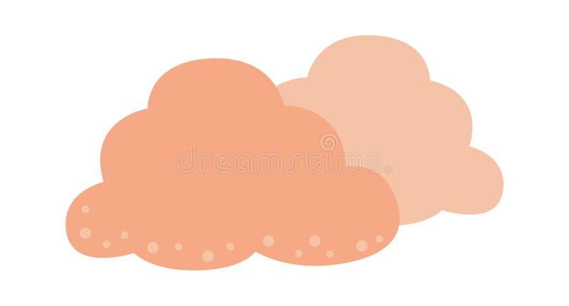 Pink Clouds Weather Design Element Stock Vector - Illustration of space ...
