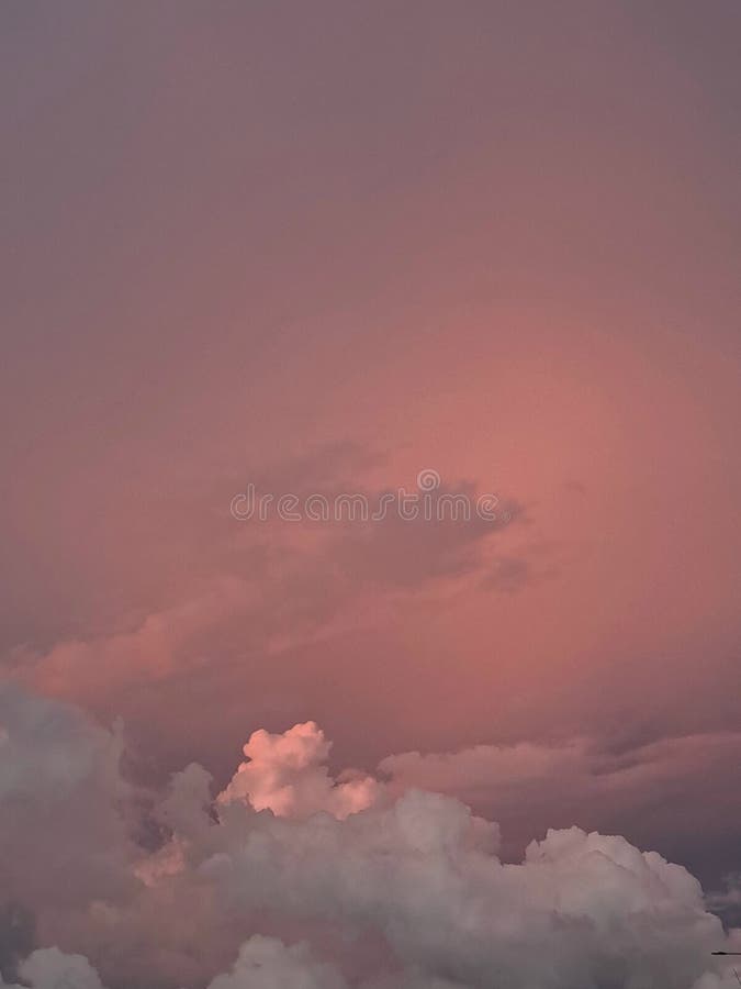 Pink Cloudy Sky stock image. Image of afterglow, storm - 268114687