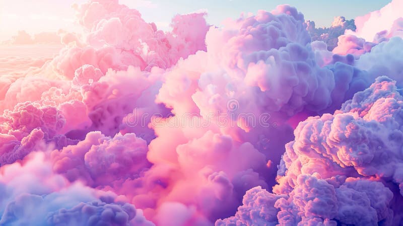 A Pink Cloudy Sky with a Blue Sky Stock Photo - Image of clouds ...